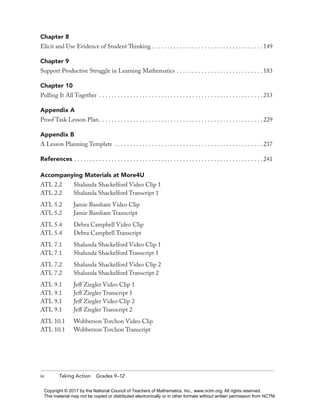 Taking Action Implementing Effective Mathematics Teaching Practices in ...