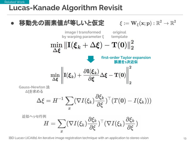 Taking a Deeper Look at the Inverse Compositional Algorithm | PPT