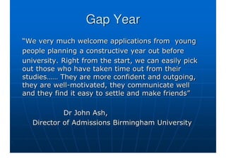 Taking A GAP Year | PPT