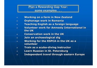Taking A GAP Year | PPT