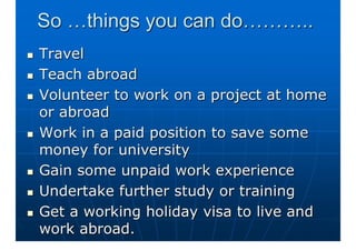 Taking A GAP Year | PPT