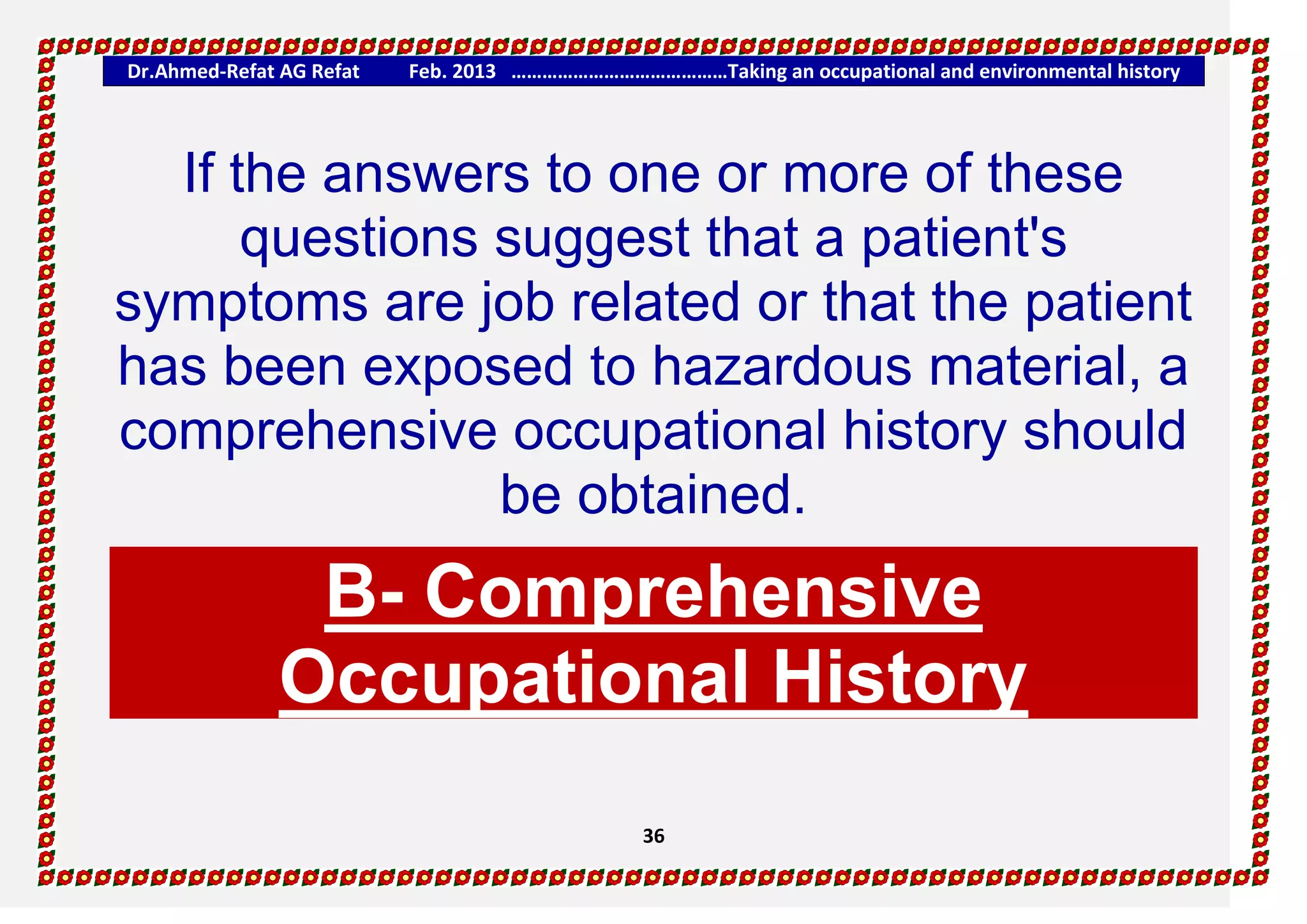 Taking an effective occupational history | PDF