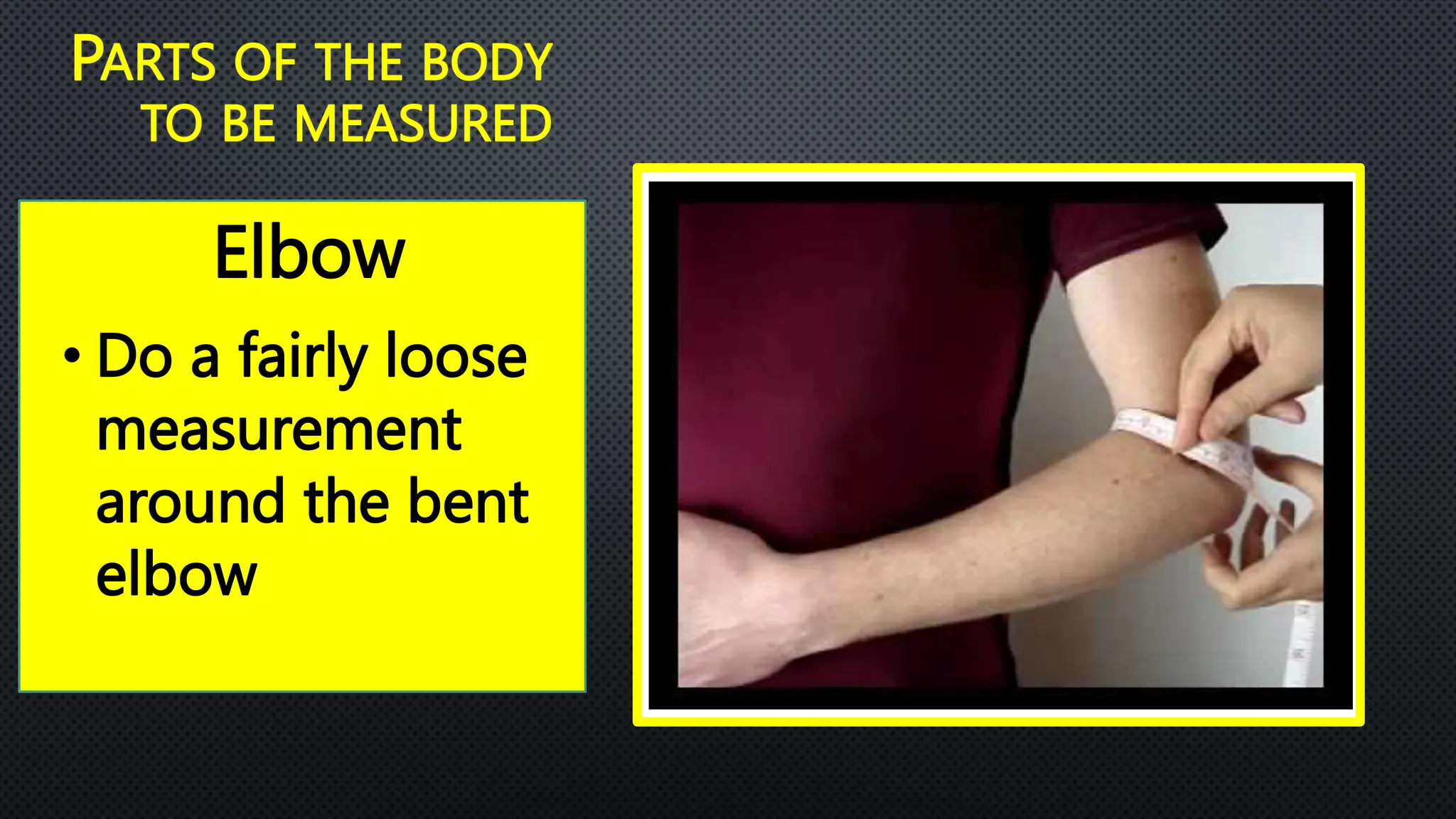taking body measurements PowerPoint presentation | PPTX