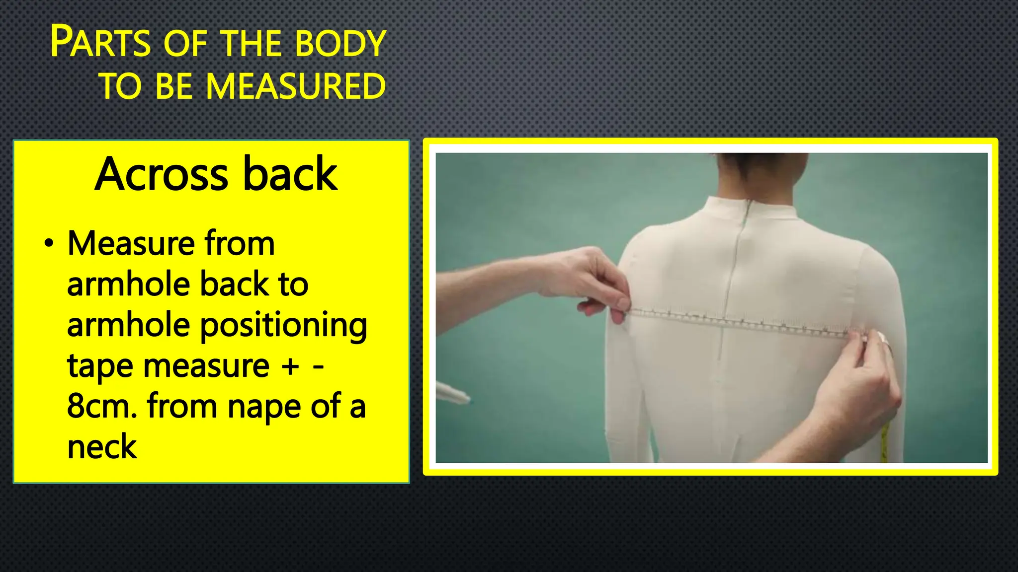taking body measurements PowerPoint presentation | PPTX