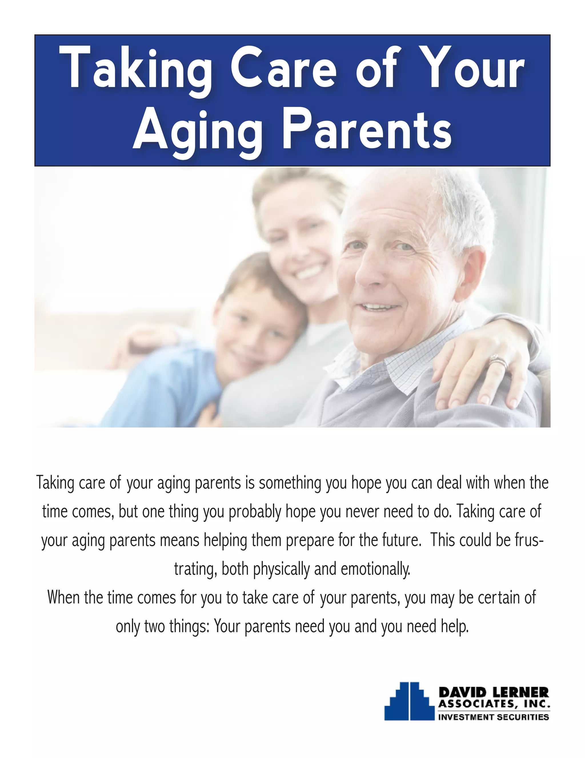 Taking Care of Aging Parents | PDF