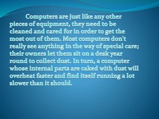 Taking care of your computers | PPT