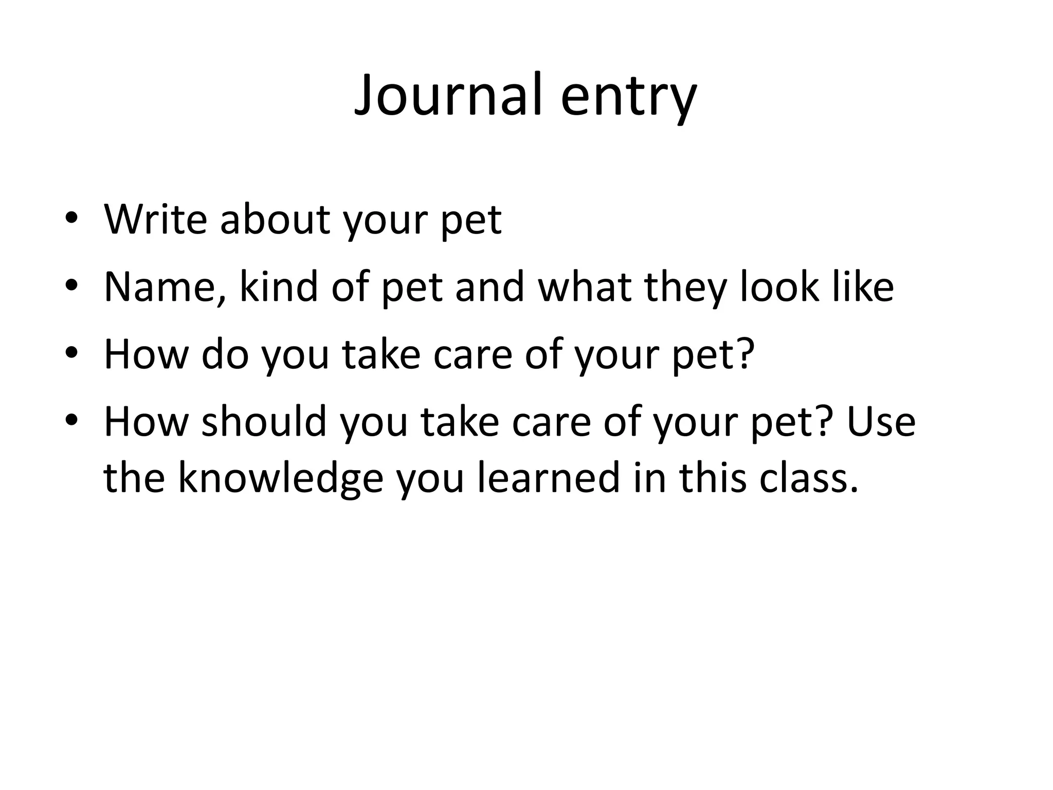 Taking care of your pet | PPTX