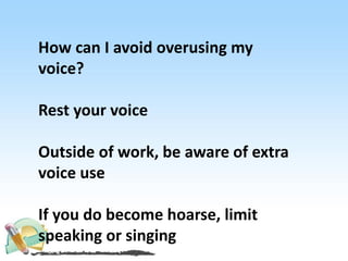 Taking care of your voice | PDF