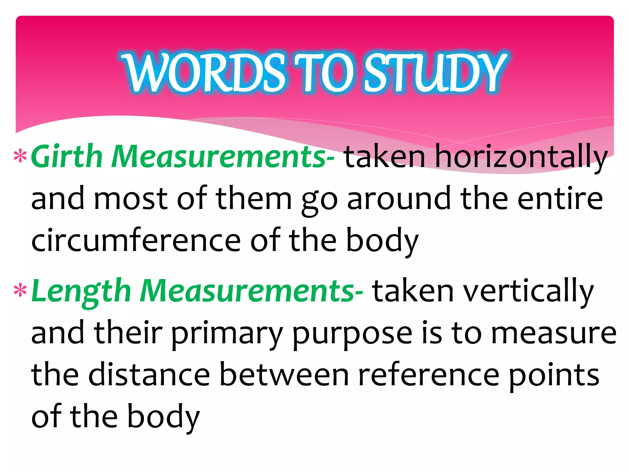Taking Clients Body Measurement | PPTX