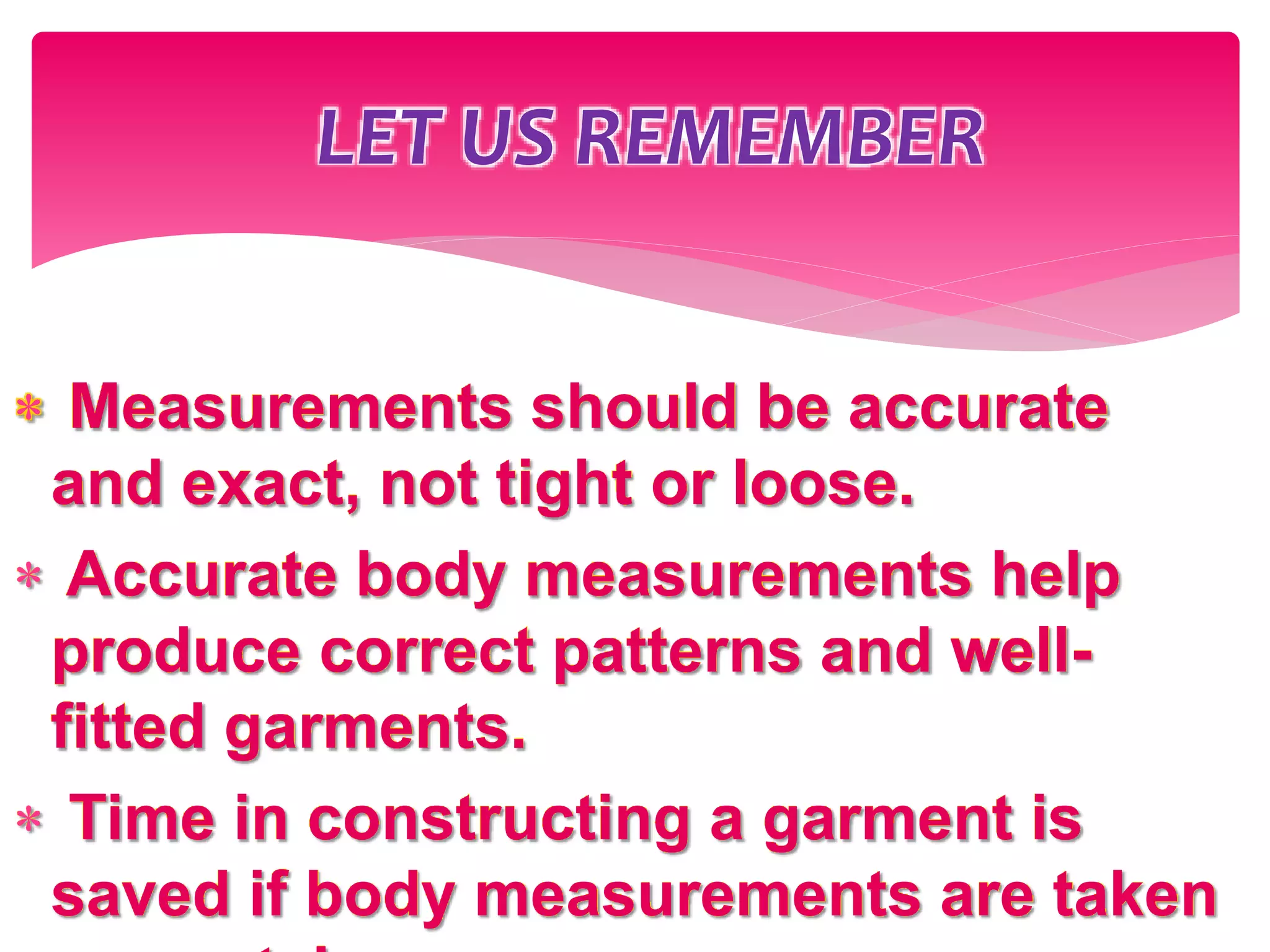 Taking Clients Body Measurement | PPTX