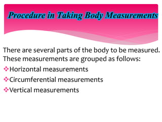 Taking Clients Body Measurement | PPTX