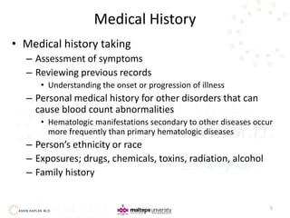 Taking History and Physical Examination in Hematology.pptx
