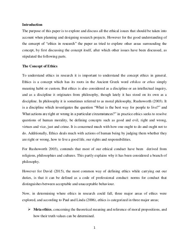 Ethical Issues in Research