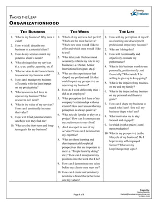 Organizationhood: Key clarifying questions | PDF | Business | Business ...