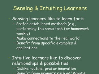 Taking Learning Styles Online | PPT