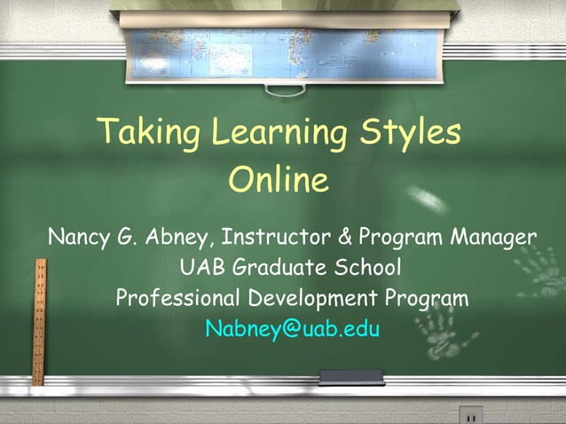 Taking Learning Styles Online | PPT