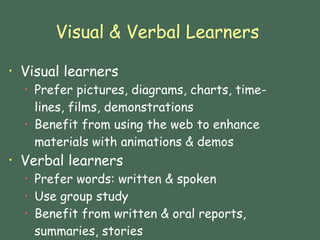 Taking Learning Styles Online | PPT