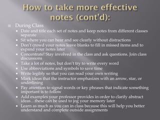 Taking lecture notes | PPT