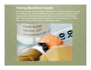 Taking Medications Insulin | PDF