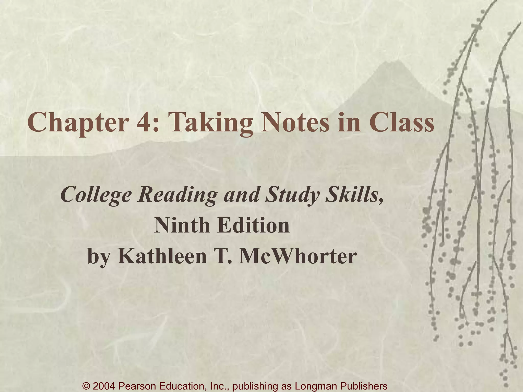 Taking notes in class | PPT