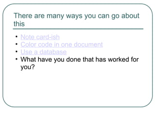 Taking notes on_research_sources | PPT