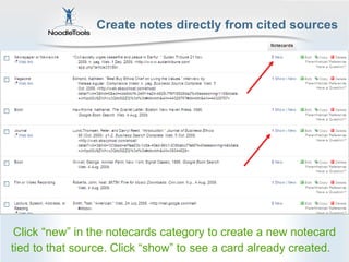 Taking Notes with Noodletools | PPT