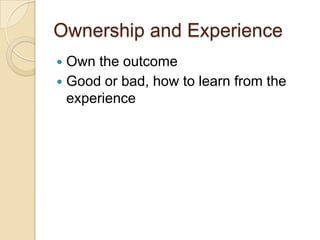 Taking ownership | PPTX