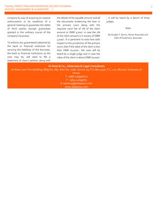 Taking, Perfecting, and Enforcing Security in Oman - Part 2 | PDF