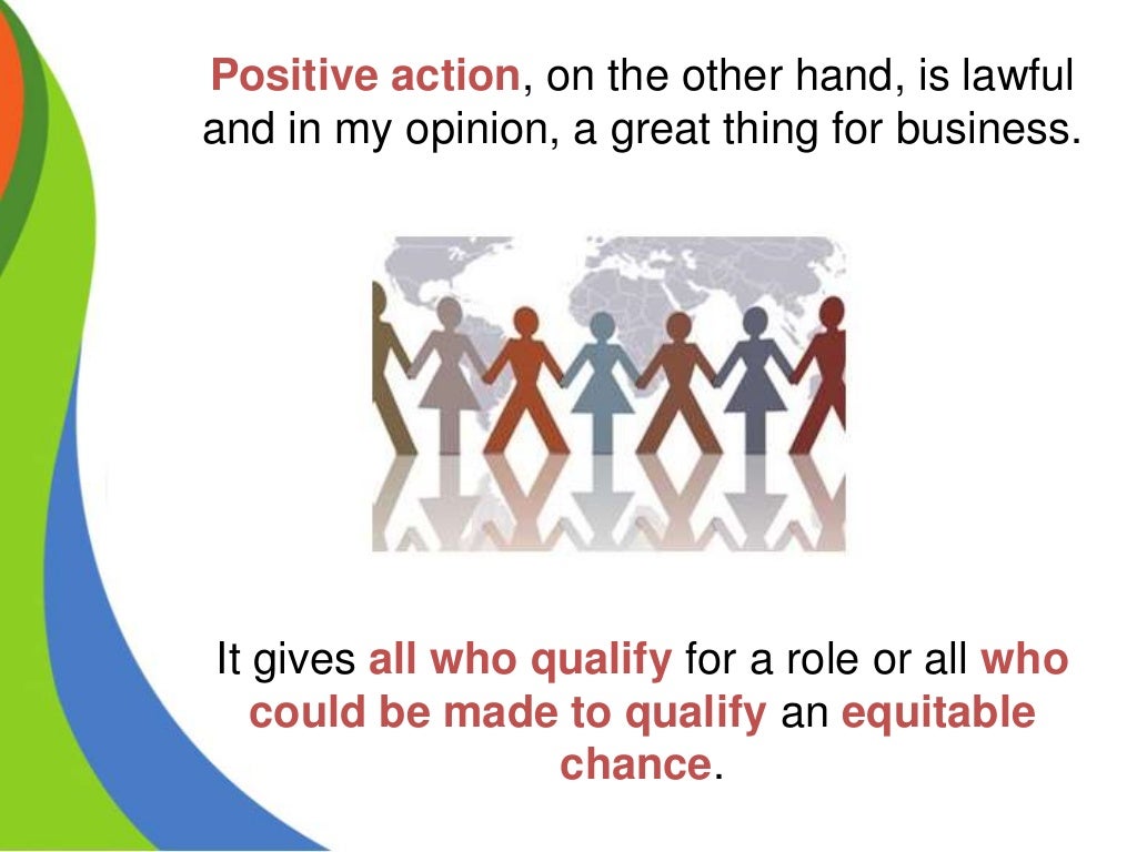 Taking positive action against discrimination