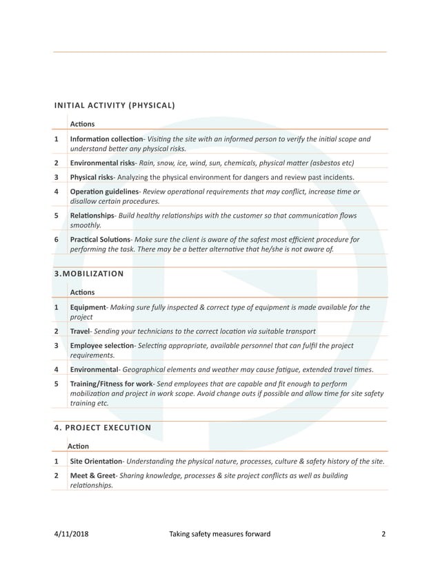Taking safety measures forward: Zero Incidents | PDF