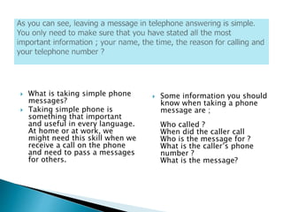 TAKING SIMPLE PHONE MESSAGES.ppt