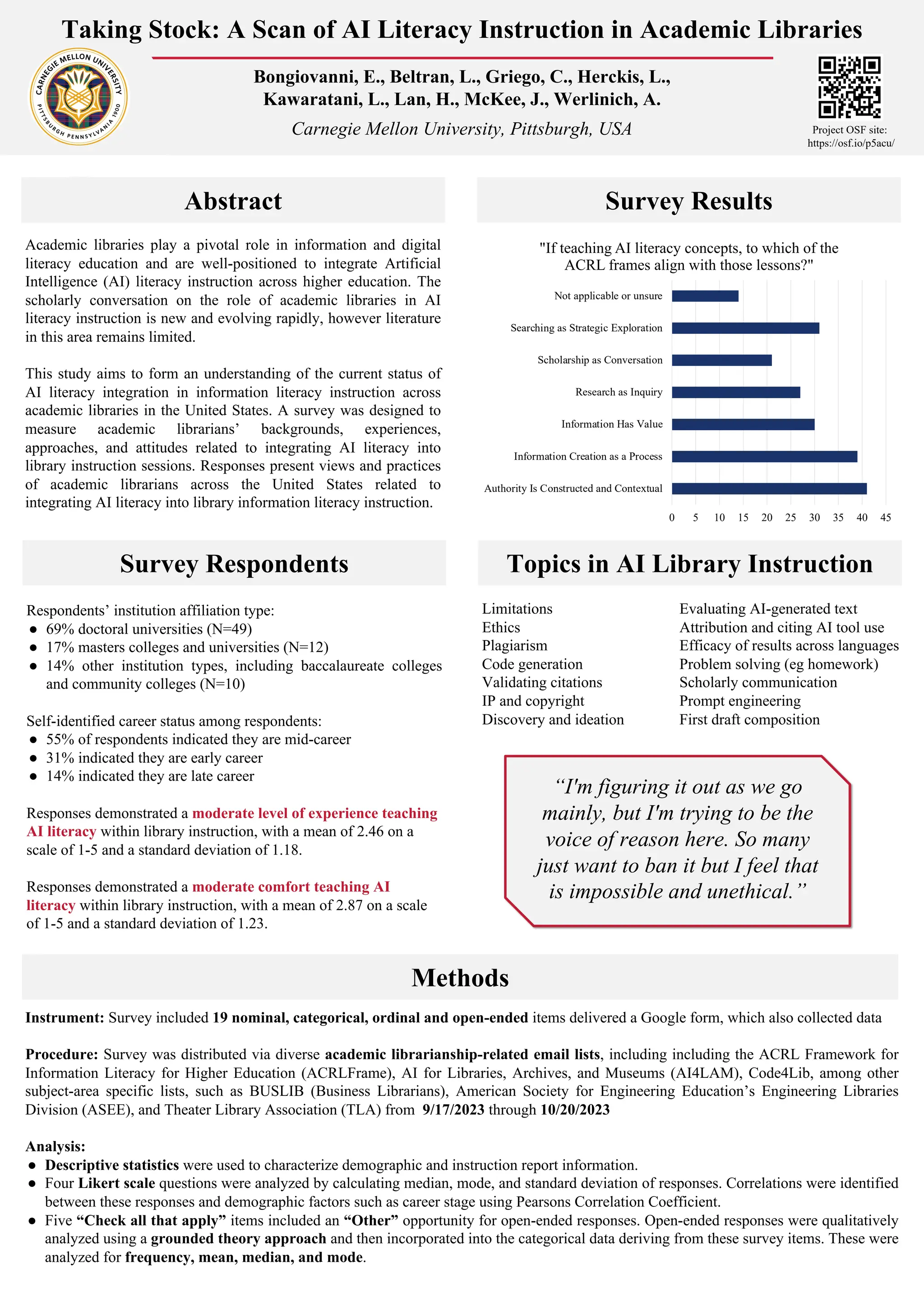Taking Stock: A Scan of AI Literacy Instruction in Academic Libraries ...
