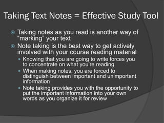 Taking text notes | PDF