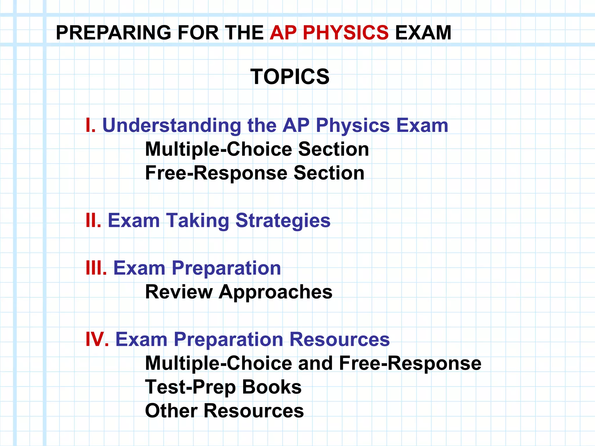 Taking the ap physics b exam | PPT