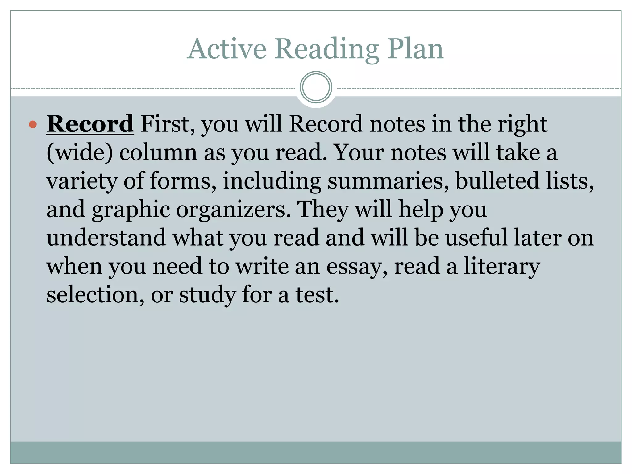 Takingusefulactivereadingnotes | PPTX