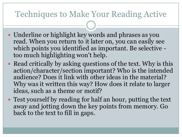 Taking useful active reading notes