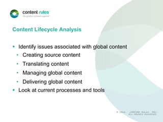 The Seven Components of a Global Content Strategy | PPT