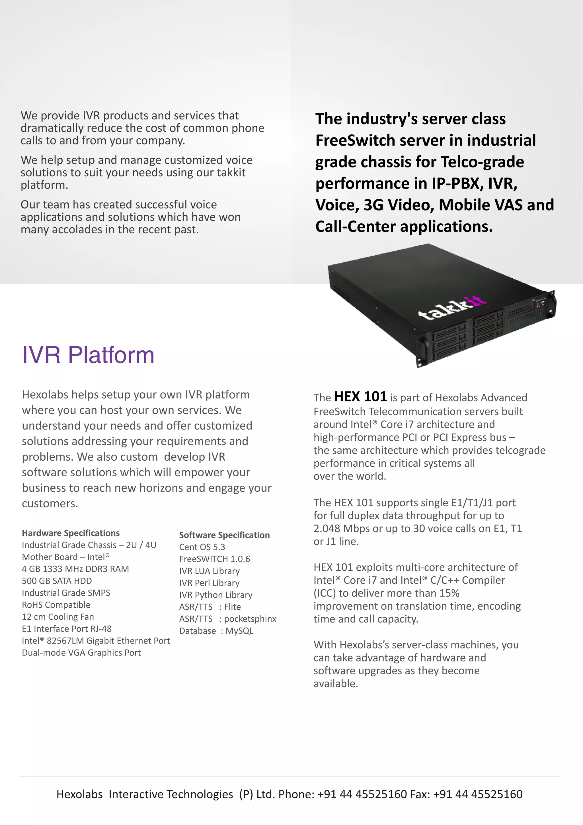 Takkit IVR platform | PDF
