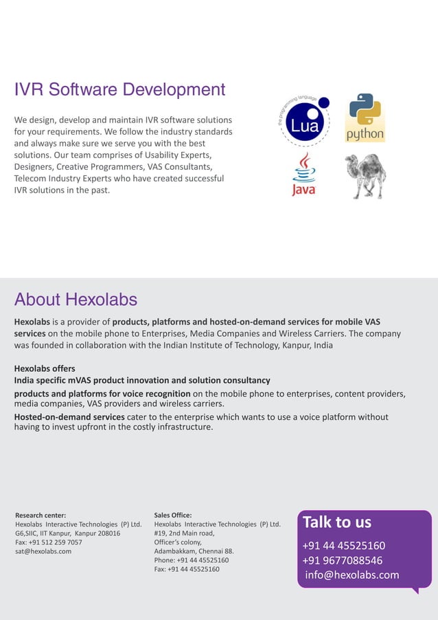 Takkit IVR platform | PDF