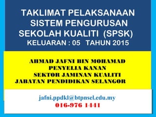 Taklimat asas spsk | PPT