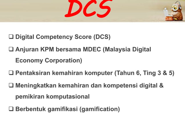 Taklimat dcs kepada ibu bapa murid t6 | PPT