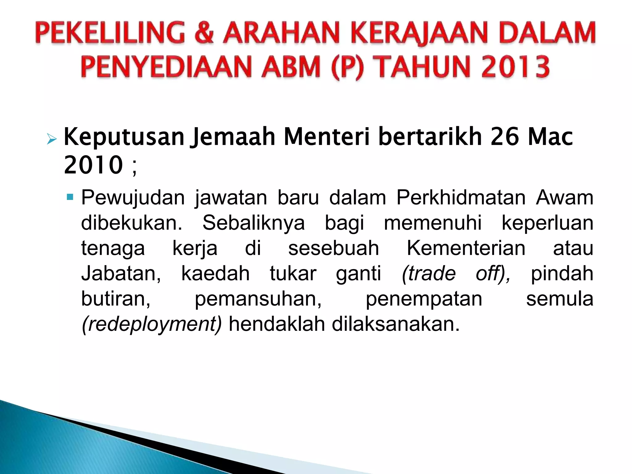 Taklimat format ABM tahun 2013 | PPTX