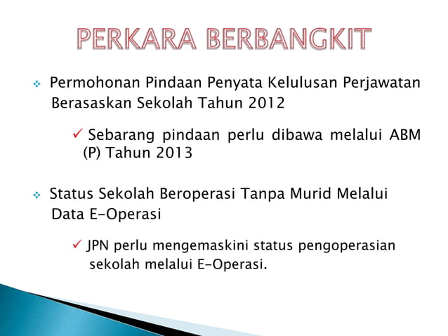Taklimat format ABM tahun 2013 | PPTX