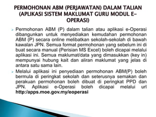 Taklimat format ABM tahun 2013 | PPTX