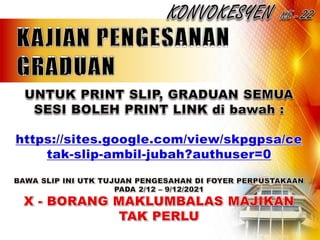 Taklimat Konvo PSA ke 22 | PDF