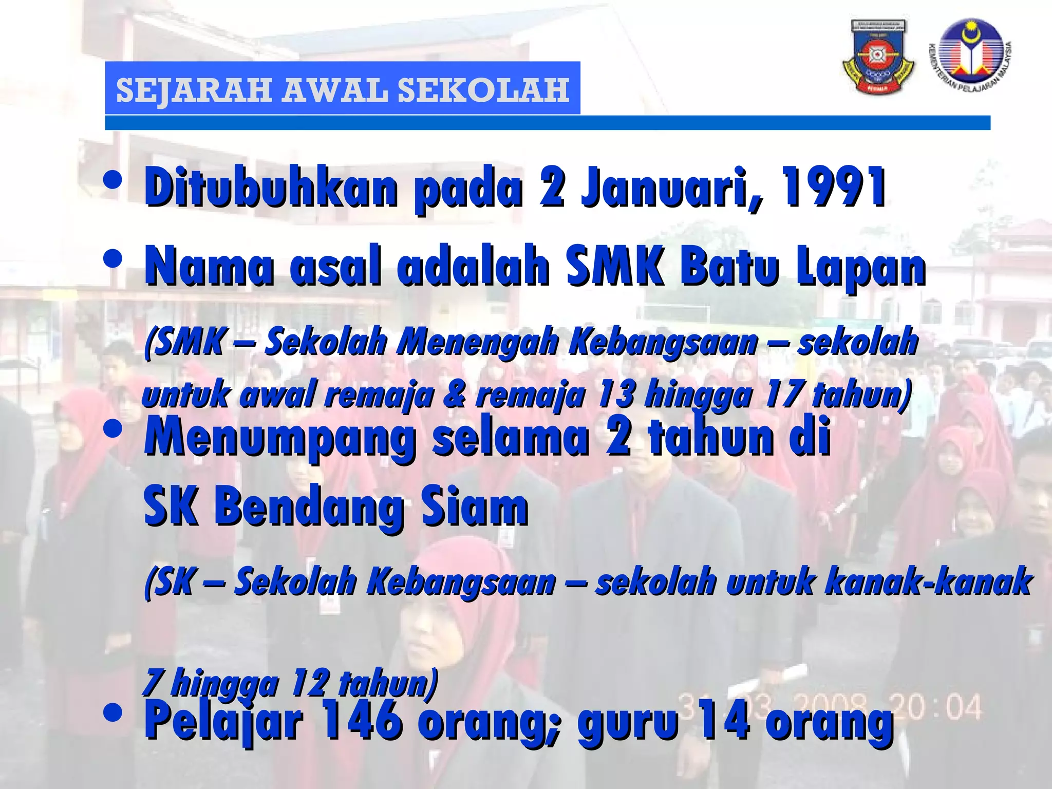 Taklimat mengenai sekolah | PPT