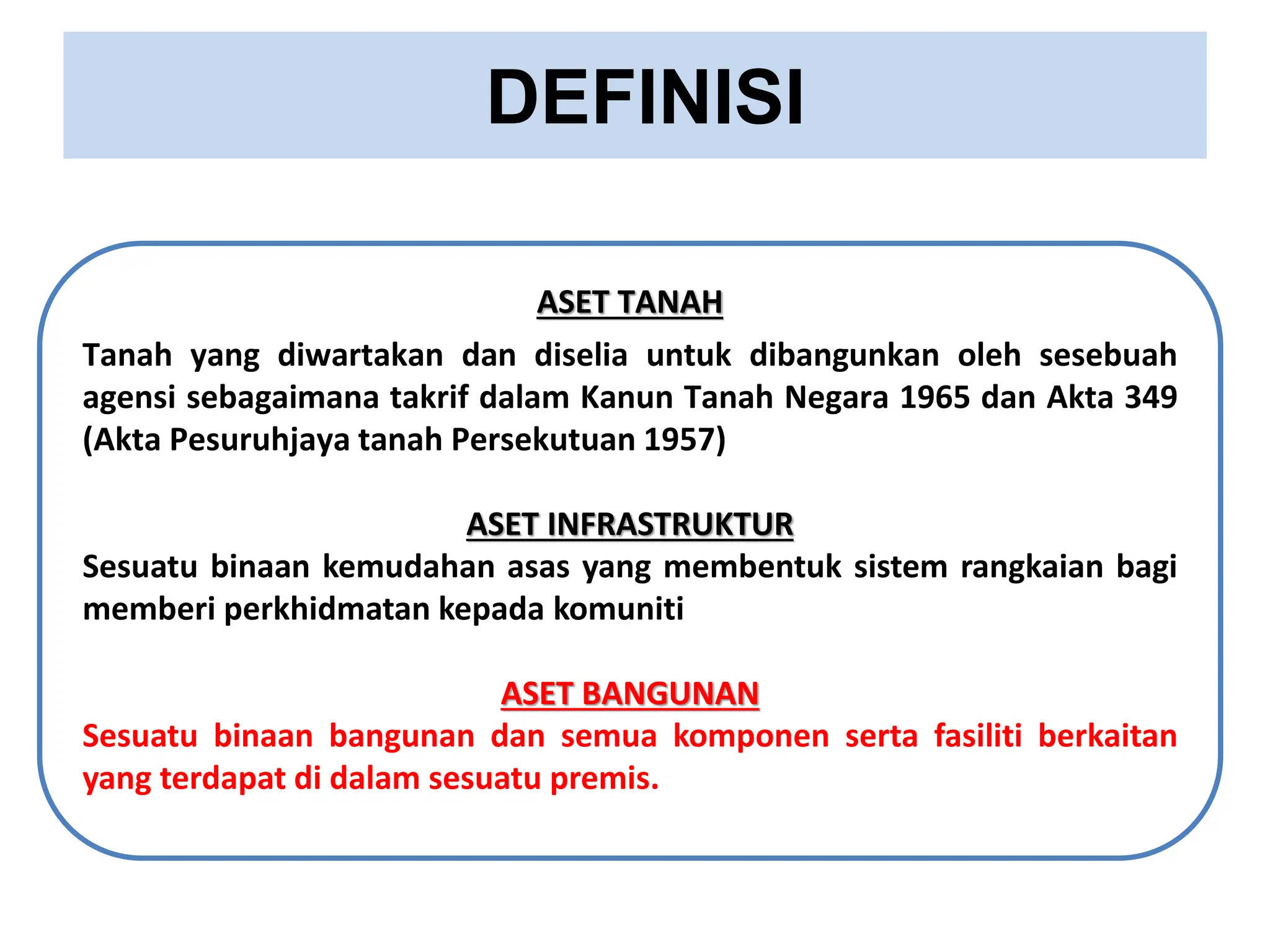TAKLIMAT pengurusan aset tak alih MYSPATA KPM | PPTX