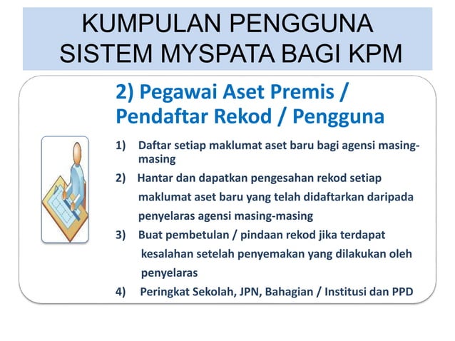 TAKLIMAT pengurusan aset tak alih MYSPATA KPM | PPTX
