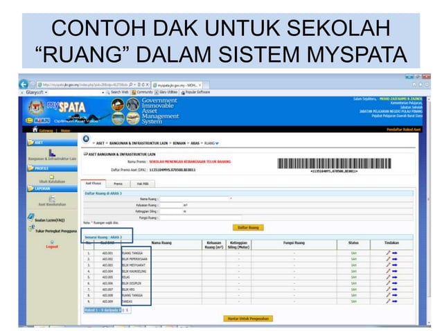 TAKLIMAT pengurusan aset tak alih MYSPATA KPM | PPTX