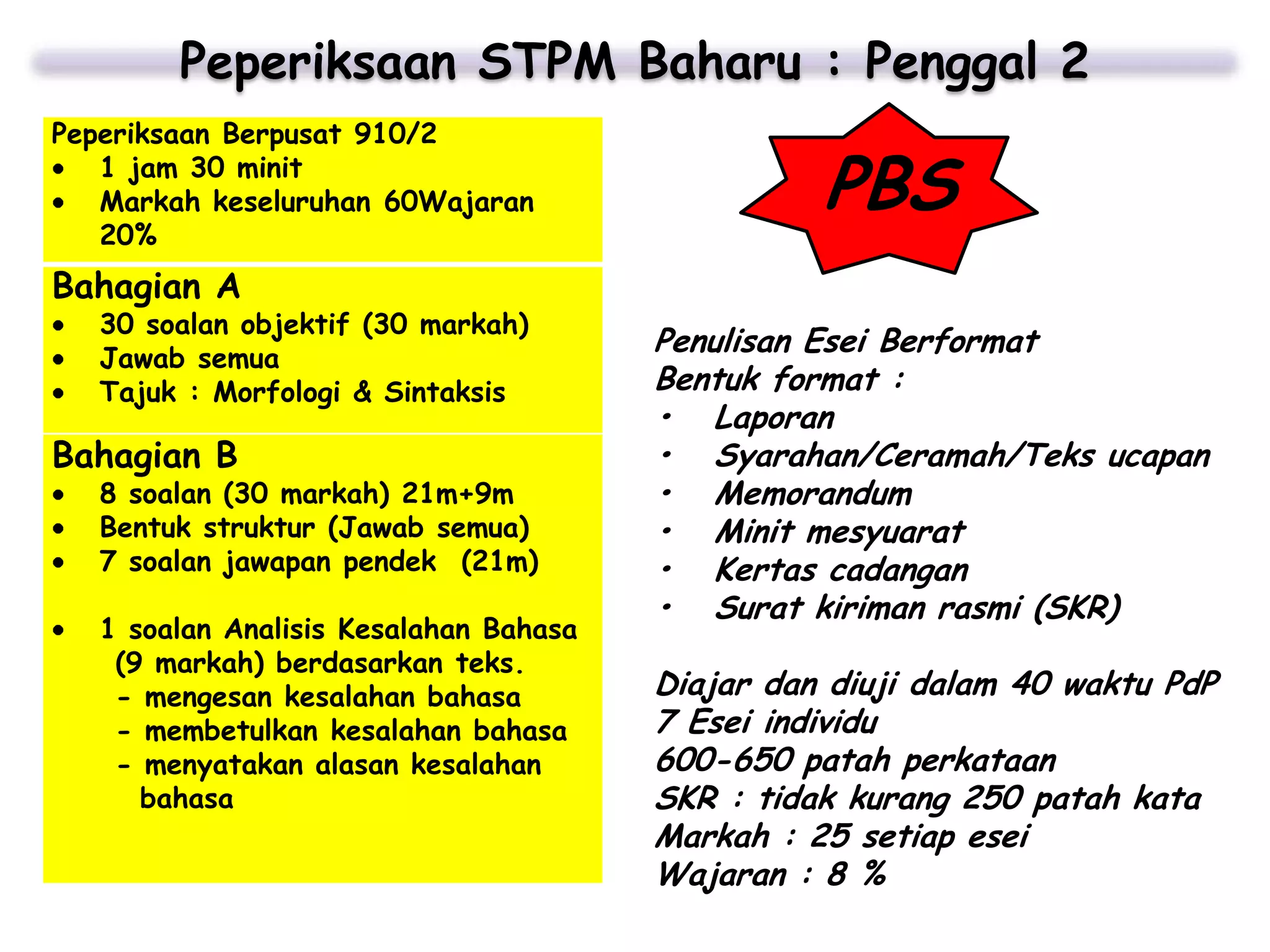 Taklimat Mata Pelajaran Bahasa Melayu STPM : Minggu Orientasi Pelajar 6 ...